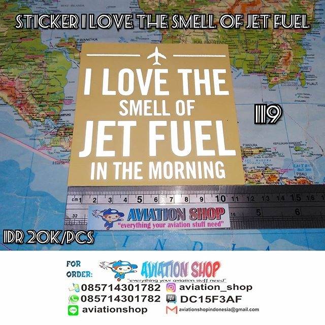 Jual Sticker stiker I Love The Smell of The Jet Fuel | Shopee Indonesia