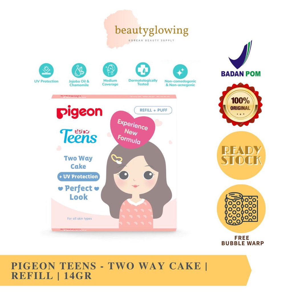 Jual PIGEON TEENS TWC TWO WAY CAKE / refill 14Gr / isi ulang bedak ...