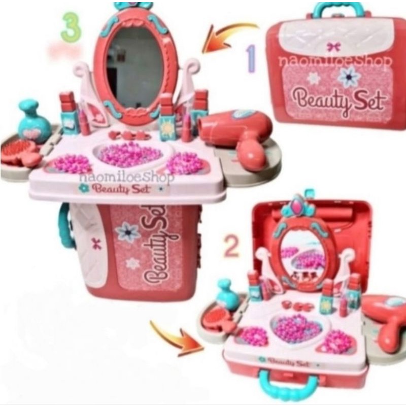 Jual Mainan Salon Kecantikan Beauty Set 3 in 1 (second) | Shopee Indonesia