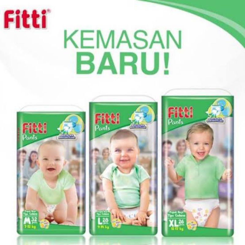 Jual Fitti Pants Popok Celana S40/ M32/L28/XL26 | Shopee Indonesia