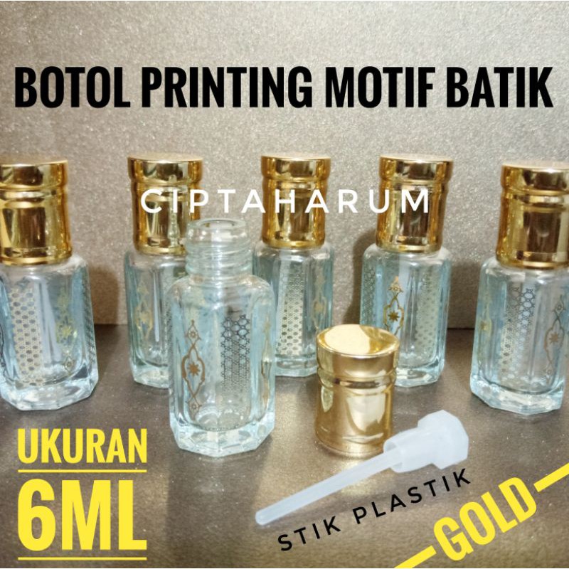 Jual Botol Oles Parfum 6 ml Botol Tola printed stik plastik Printing ...