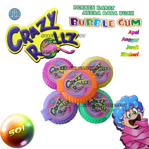 Jual Amazing - Crazy Roll Bubble Gum (Permen Karet Roll) | Shopee Indonesia