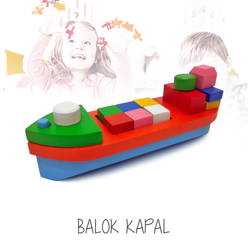 Jual Mainan balok Alat Peraga Edukasi mentosori motorik anak tk paud ...