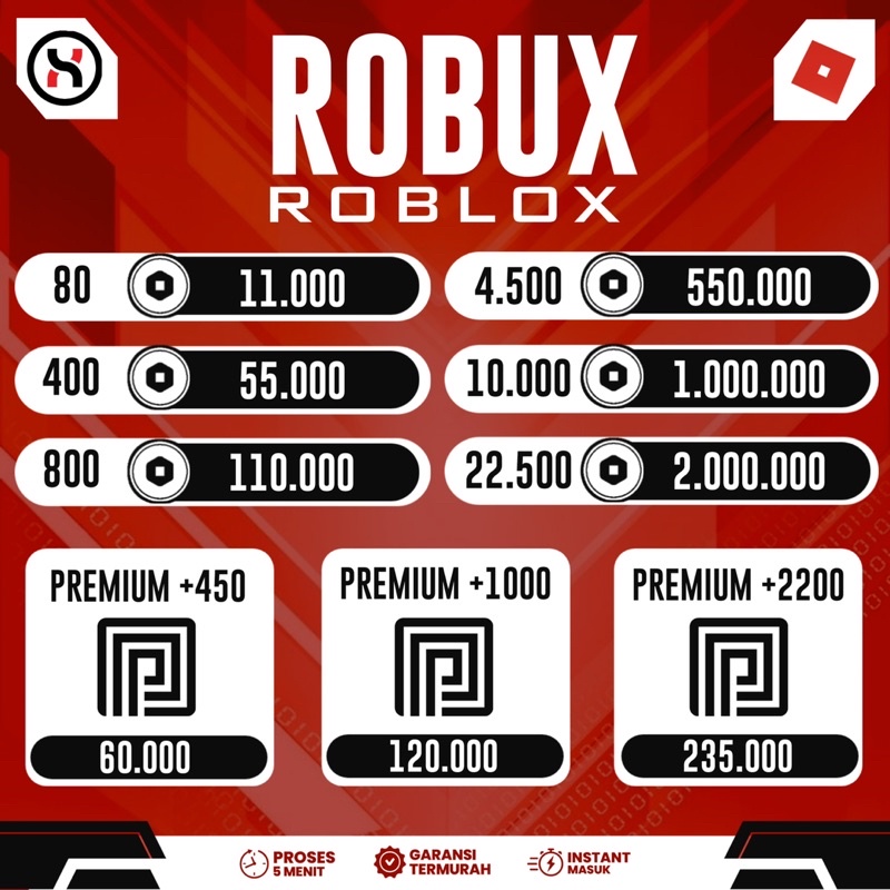 Jual ROBUX ROBLOX XBRO FAST | Shopee Indonesia