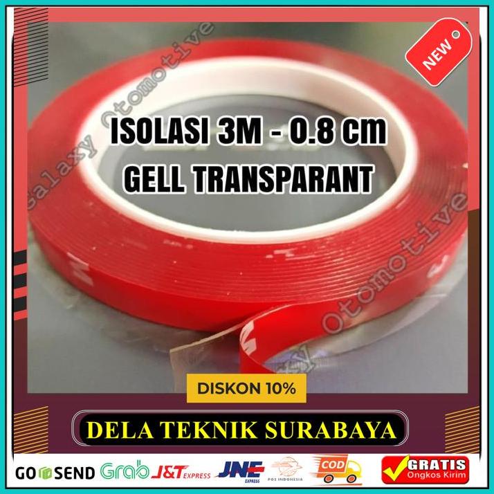 Jual ISOLASI BOLAK BALIK / DOBEL TAPE 3M MERAH GEL 1CM TERBARU | Shopee ...