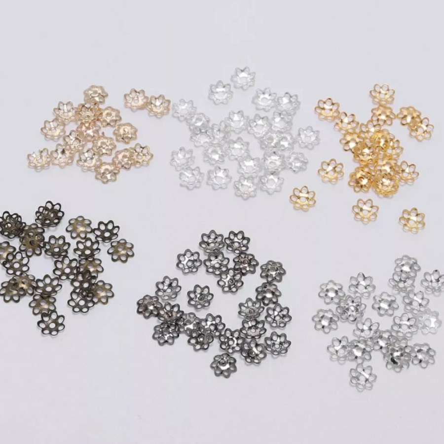 Jual ISI 100PCS MANIK MOTE LOGAM TOPI MANIK TUMPUL 8MM BAHAN KERAJINAN ...