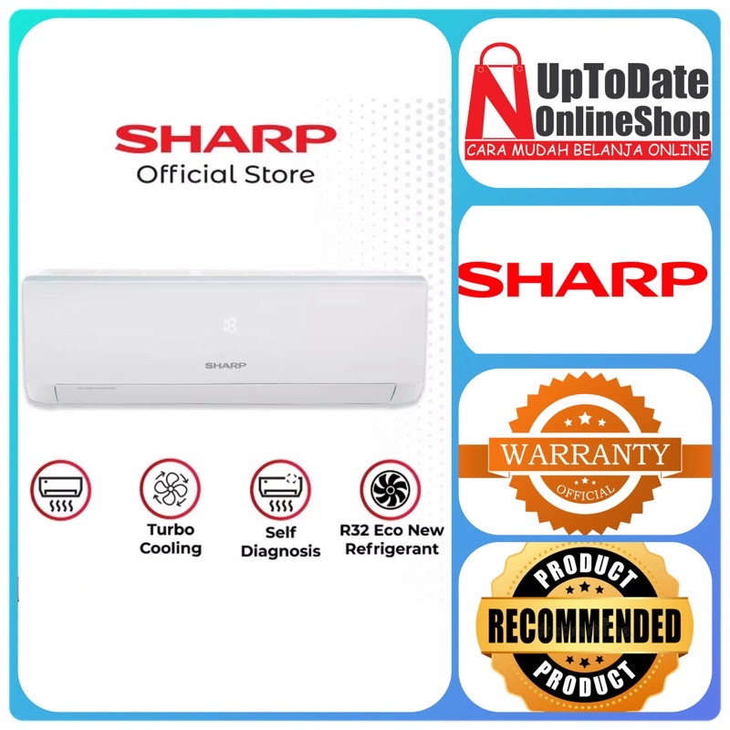 Jual AC SHARP STANDARD 3/4 PK AH-A7UCY FAST COOLING | Shopee Indonesia