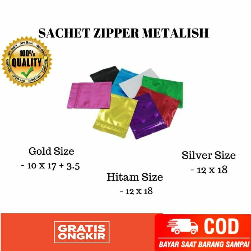 Jual SACHET ZIPER METALISH/SACHET/KEMASAN SACHET/KEMASAN MURAH/KEMASAN ...