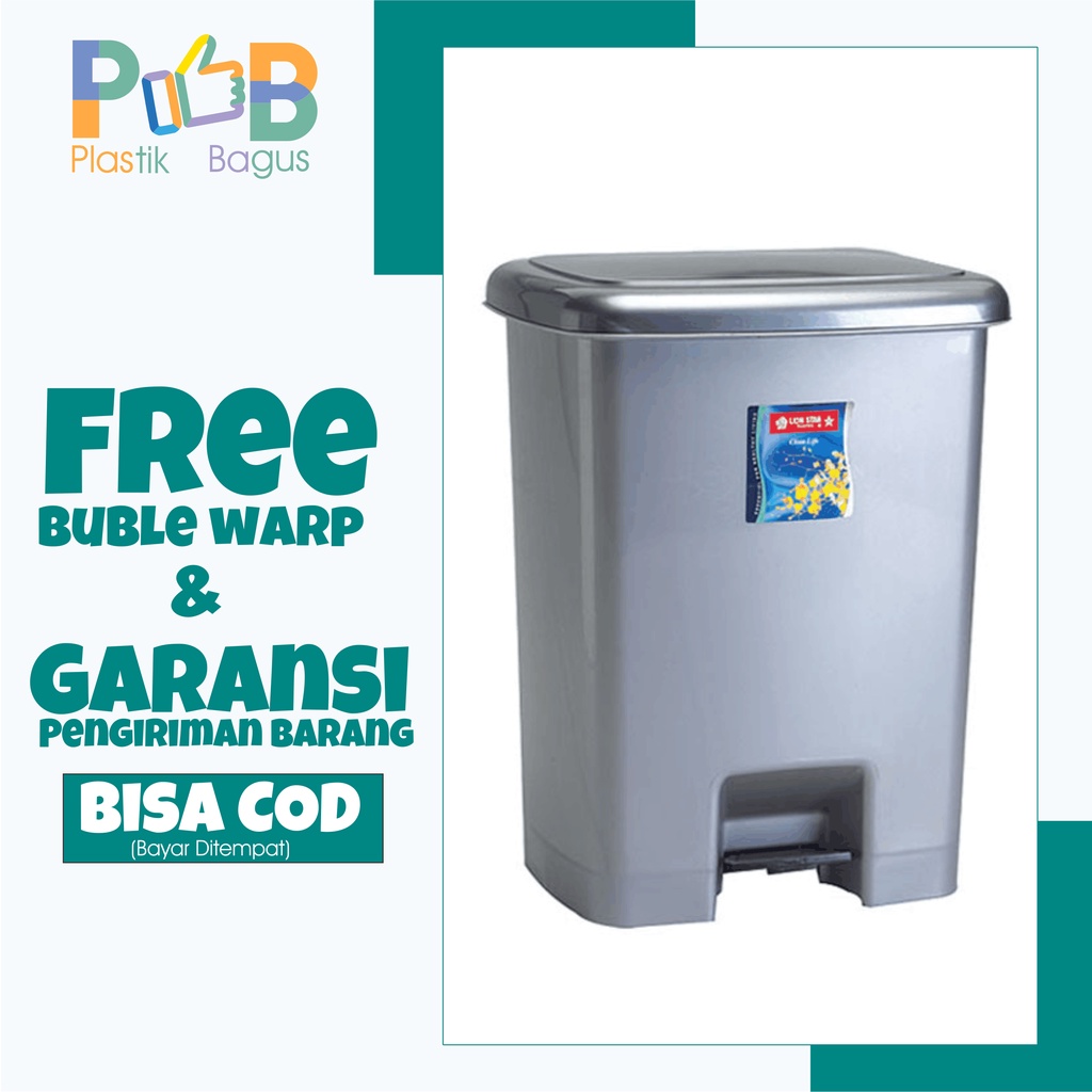 Jual Tempat Sampah injak pedal tong sampah injak pedal Kotak Sampah injak pedal Square Step On ...