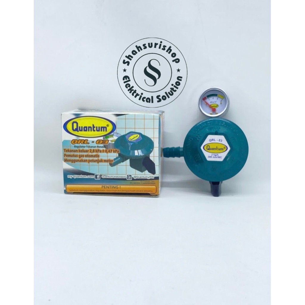Jual REGULATOR KOMPOR GAS + METER QUANTUM QRL03 | Shopee Indonesia