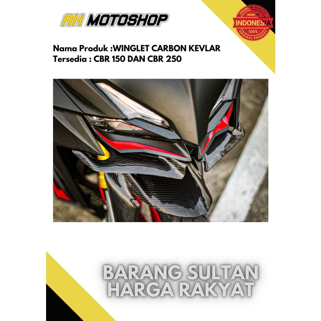 Jual WINGLET AEROX CARBON KEVLAR CBR250RR R25 NINJA 250 ZX25R AEROX ...