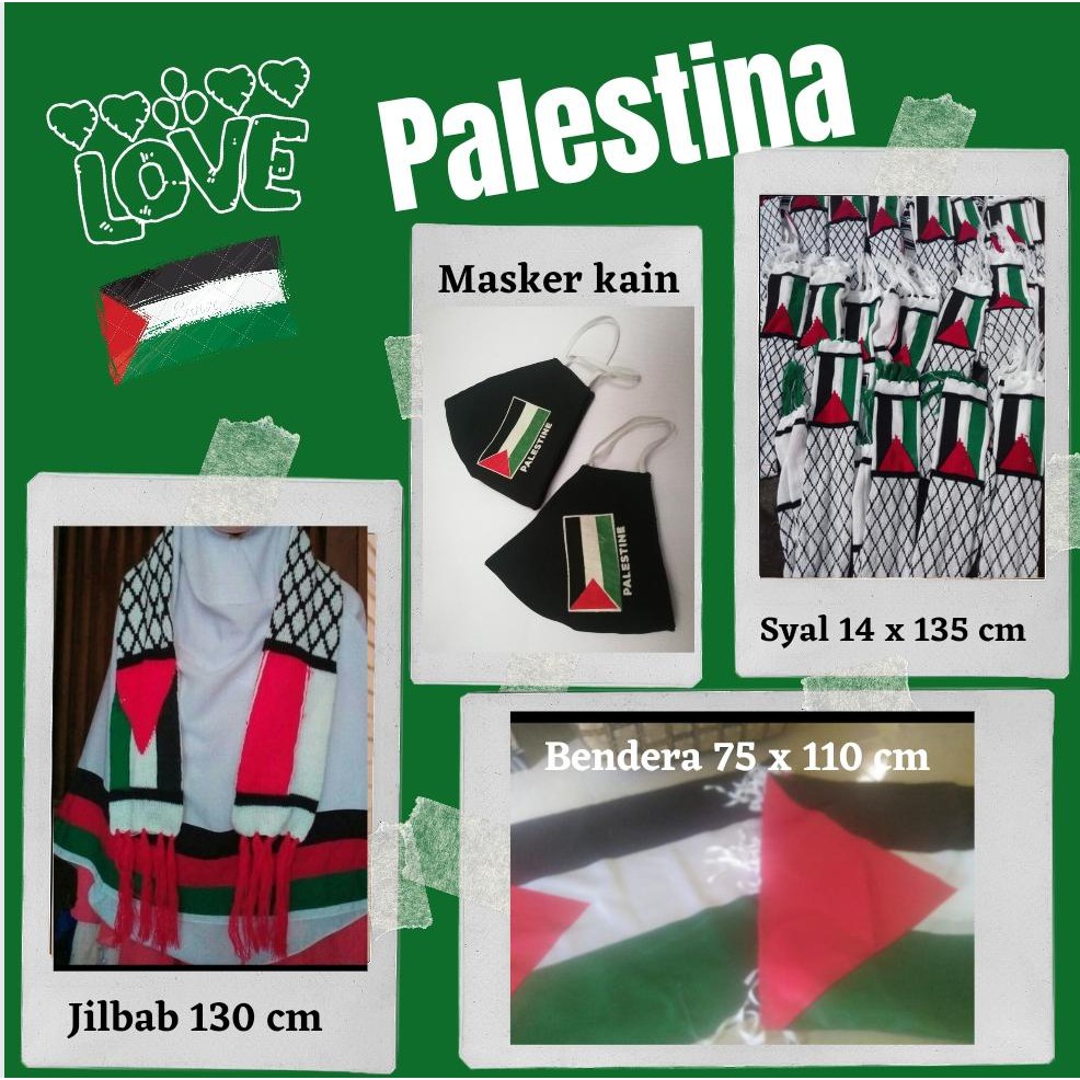 Jual Bendera Sablon Atribut Palestina | Shopee Indonesia