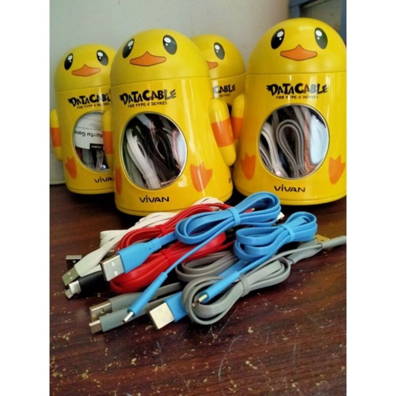 Jual Kabel Data Cas Tipe C 2.4A Fast Charging Vivan Robot 100cm ...