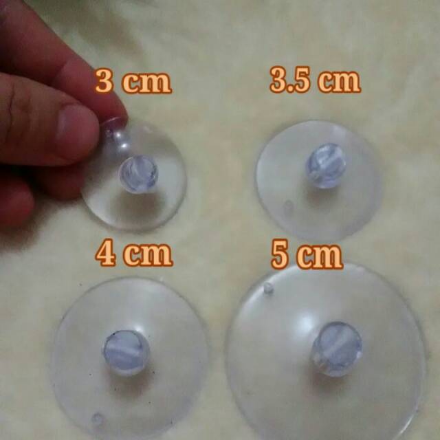 Jual Kop Kaca Bening | Tempelan Kaca Karet 4 cm | Shopee Indonesia