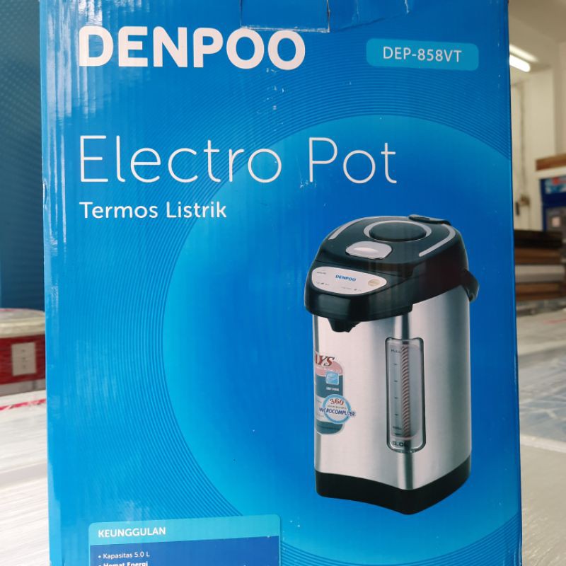 Jual TERMOS LISTRIK ELEKTRO POT ORIGINAL DENPO DEP-858-VT KAPASITAS 5 ...