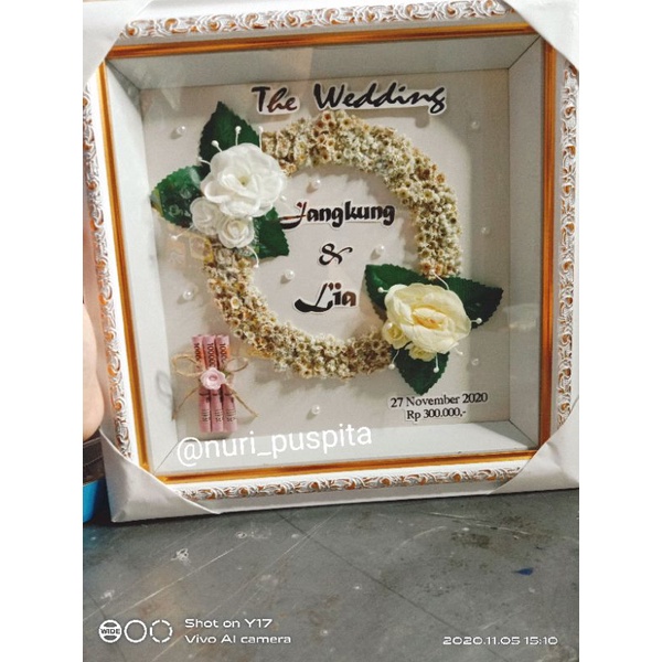 Jual mahar pernikahan edelweis 30x30cm model frame ukir | Shopee Indonesia