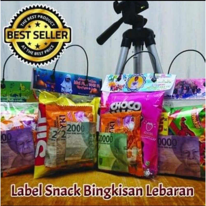 Jual Label snack lebaran amplop snack idul fitri custom pakai foto ...