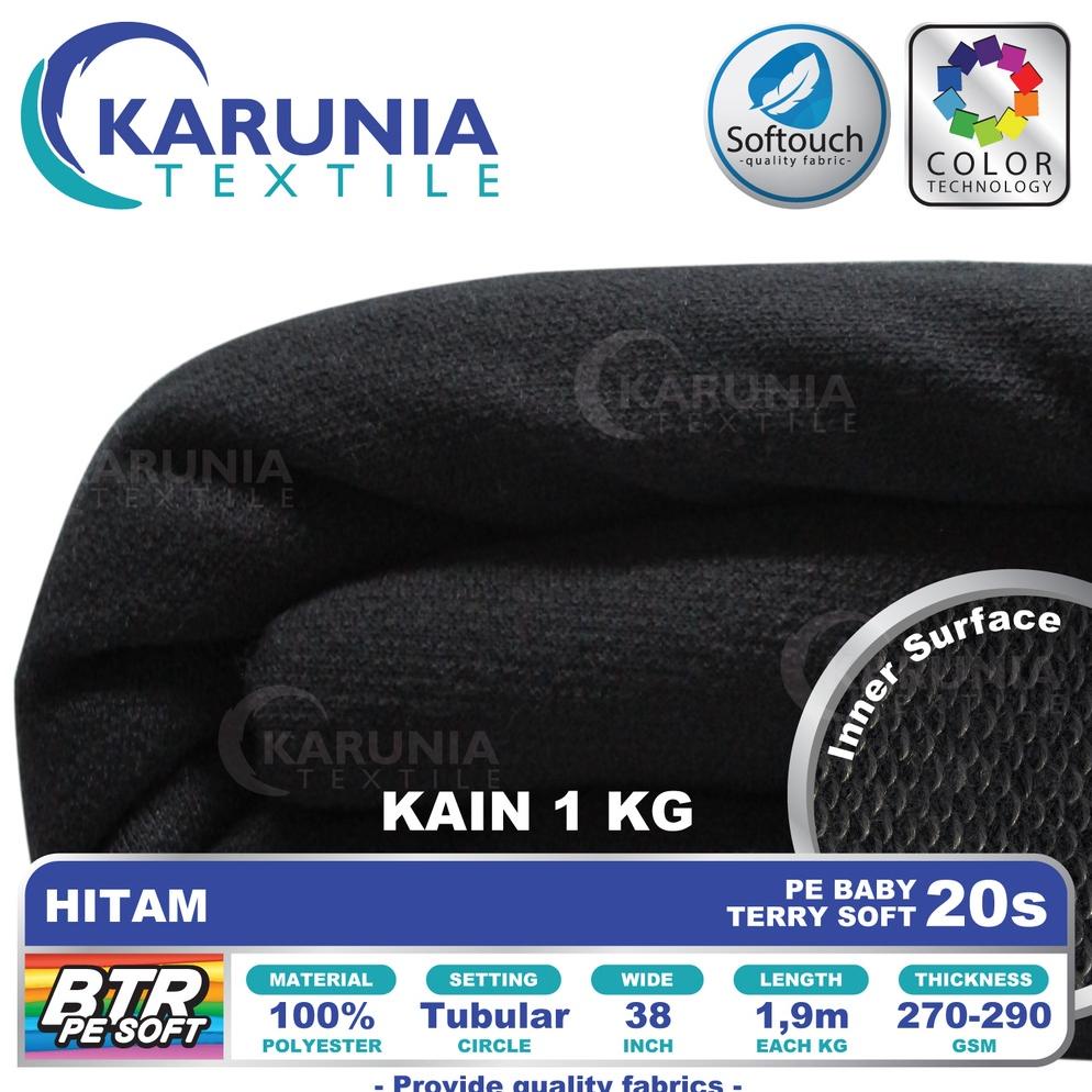 Jual Kain Baby Terry Pe Soft 20S Kiloan | Hitam | Karunia Textile ...