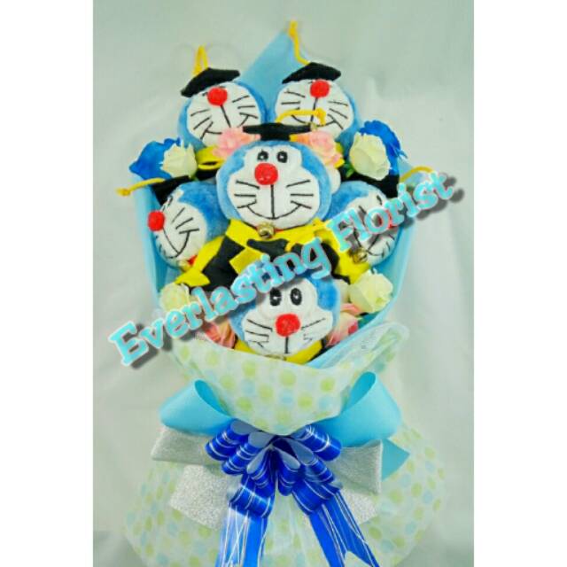 Jual Bucket Doraemon ( D007 Wisuda ) Buket Bunga Boneka Bouquet Wedding ...