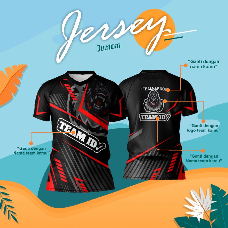 Jual JERSEY GAMING BAJU GAMING TSHIRT GAMING(bisa pakai desain dan Logo ...