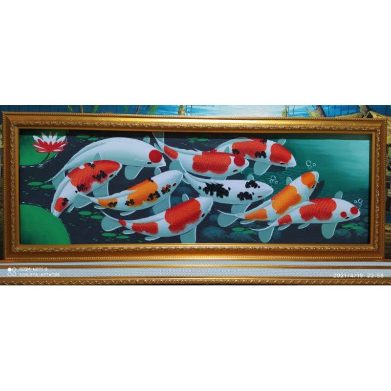 Jual Lukisan ikan koi asli buatan tangan bukan print atau cetakan ...
