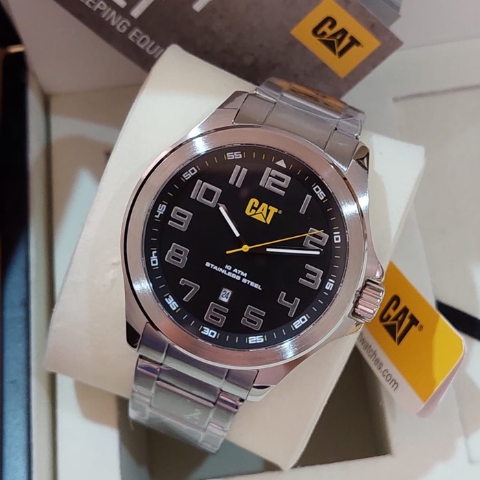 Jual CATERPILLAR CAT PU.241.11.111 SILVER BLACK JAM PRIA ORIGINAL ...