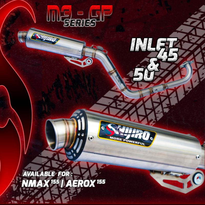 Jual KNALPOT SHIJIRO RACING TYPE M3 GP FOR AEROX N-MAX VARIO PCX ADV ...