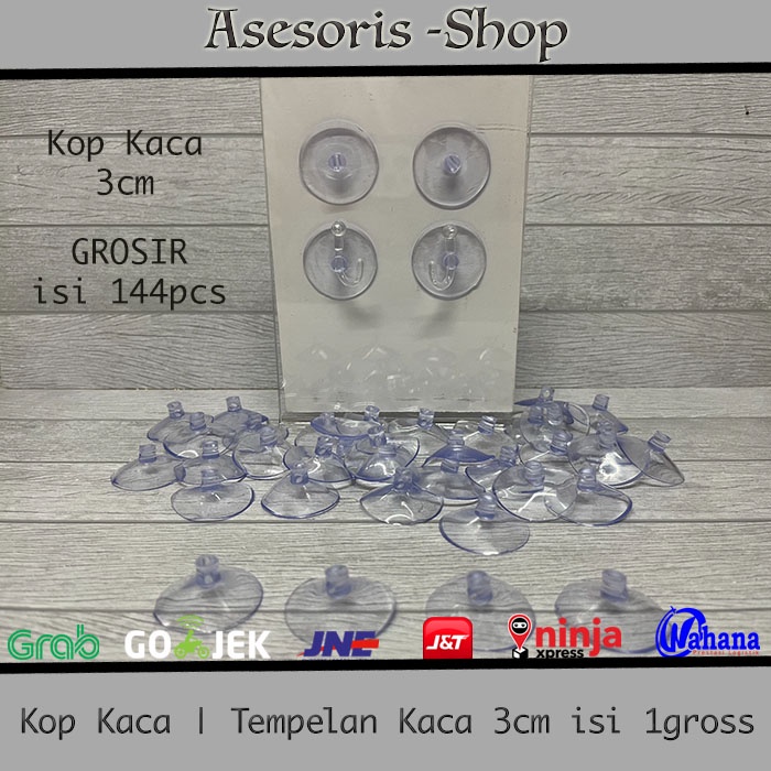 Jual Tempelan Kaca/ Kop Kaca 3cm 1gross | Kop Kaca Karet untuk Bendera ...