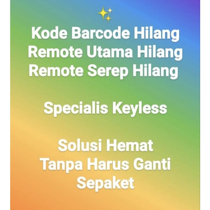 Jual SCAN BARCODE REMOT KEYLES PCX SCOOPY VARIO ADV HILANG BACA BARCODE ...