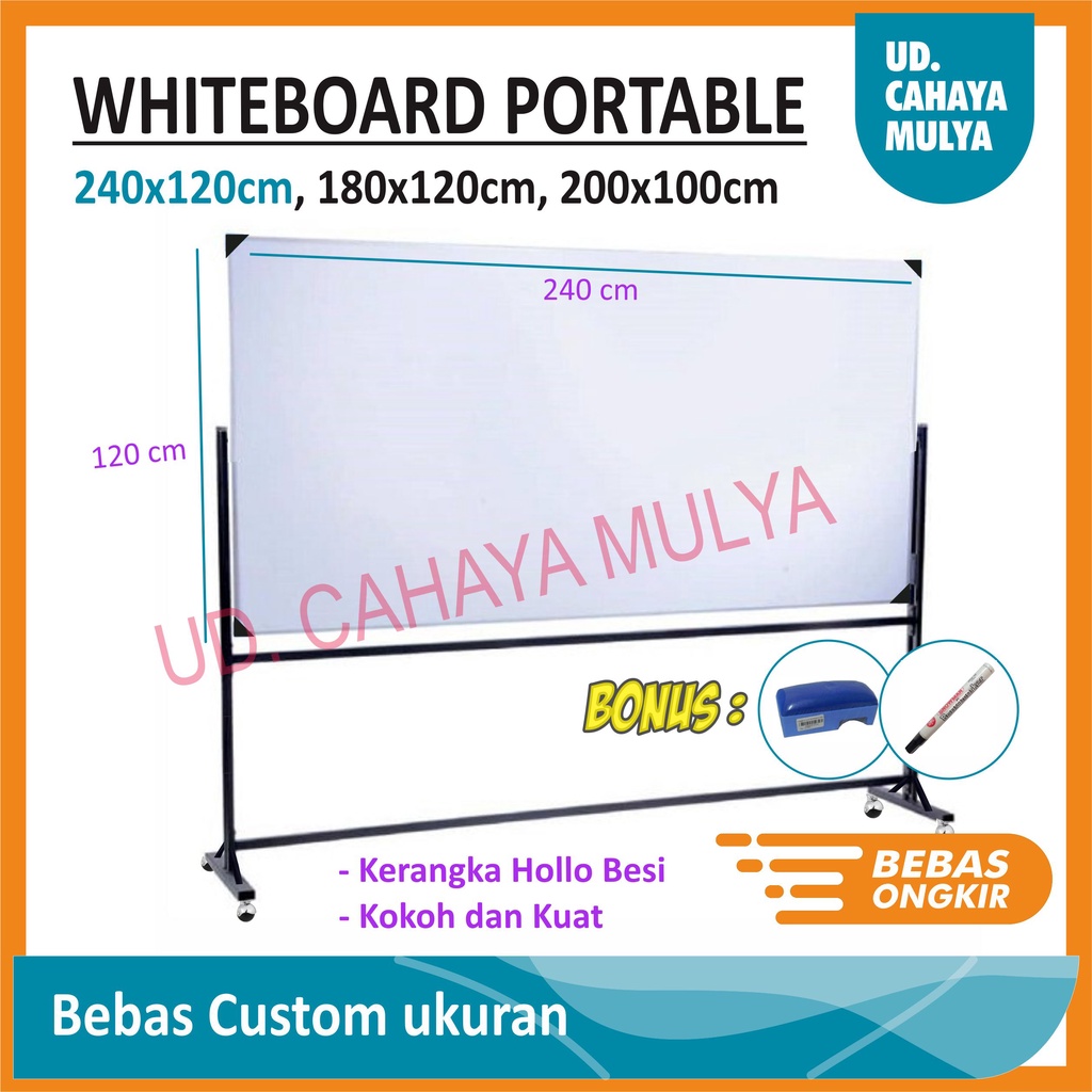Jual Whiteboard Portable / Standing Kaki Besi - Kokoh dan Kuat | Shopee ...