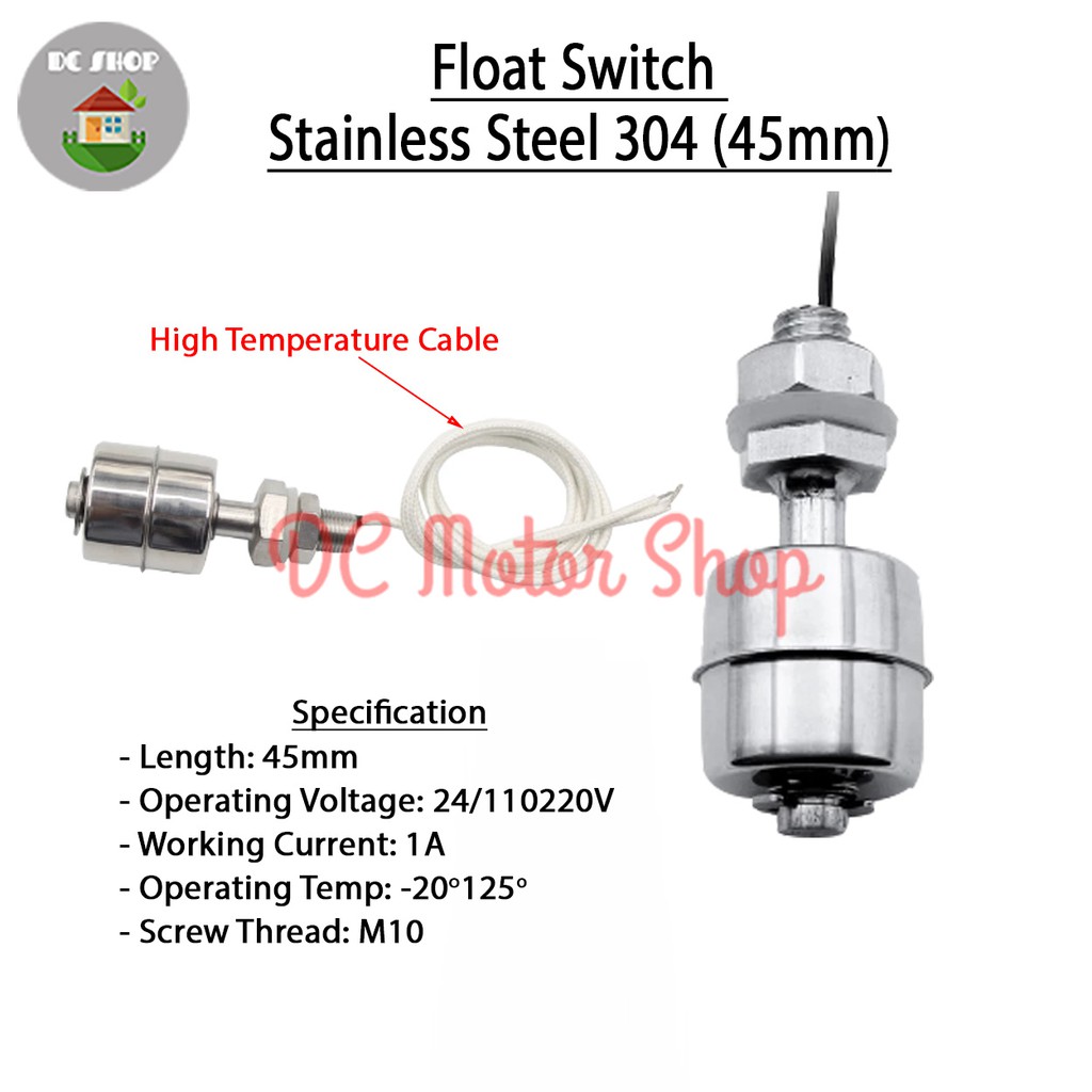 Jual Stainless Steel Liquid Water Level Sensor Float Switch 45mm ...
