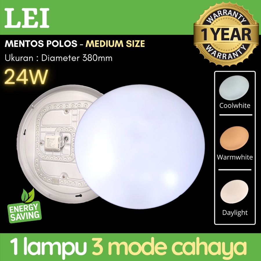Jual LED Lampu Ceiling / Plafon 24 Watt / 1 Warna Cahaya - Putih (DATAR ...