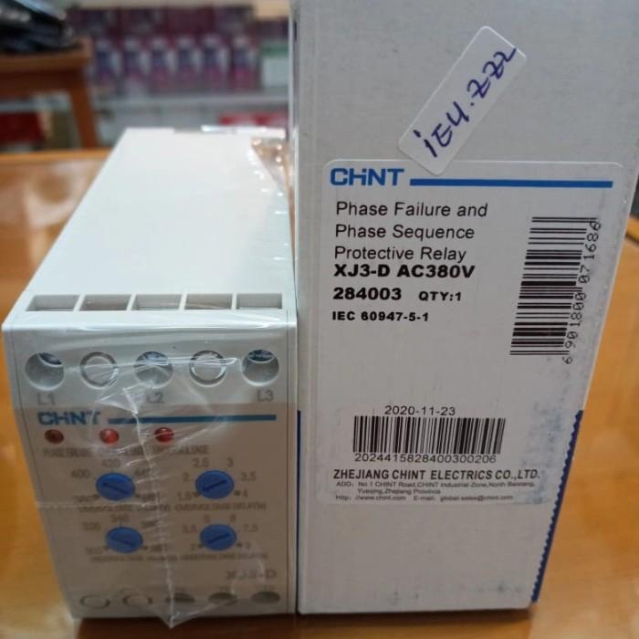 Jual Relay New Phase Failure Relay Chint Xj3-D Chint Xj3D 380 V ...