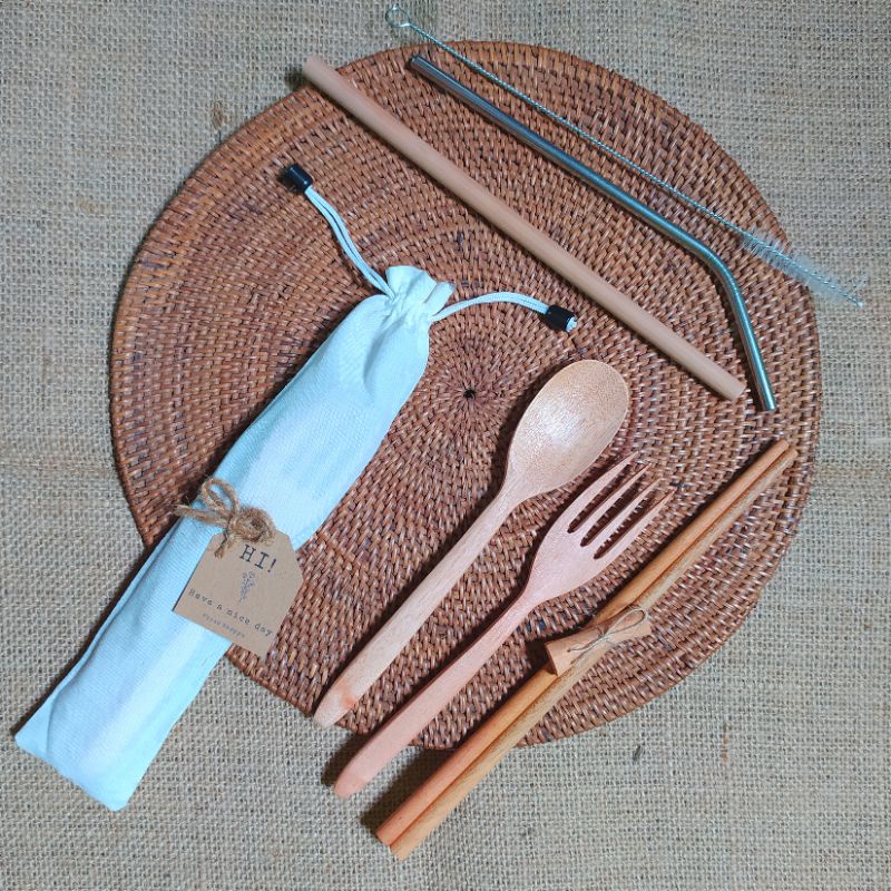 Jual Wooden Cutlery • Cutlery Set • Souvenir Cutlery • Sovenir Sendok ...