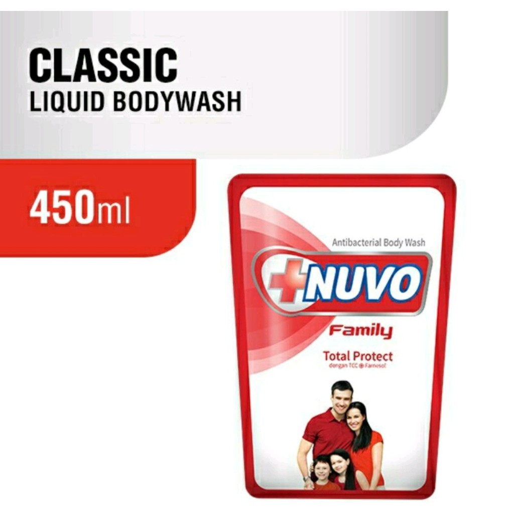 Jual Nuvo Family Total Protect 450 ml Nuvo Body Wash Foam Total Protek ...