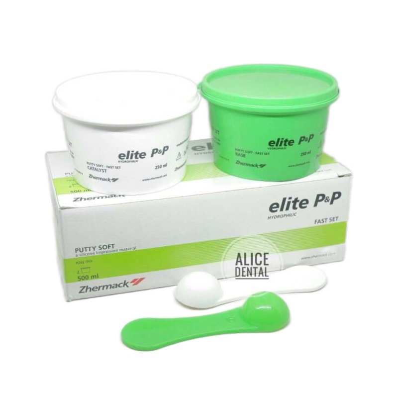 Jual Dental Putty zhermack elite p&p double impression rubber base ...