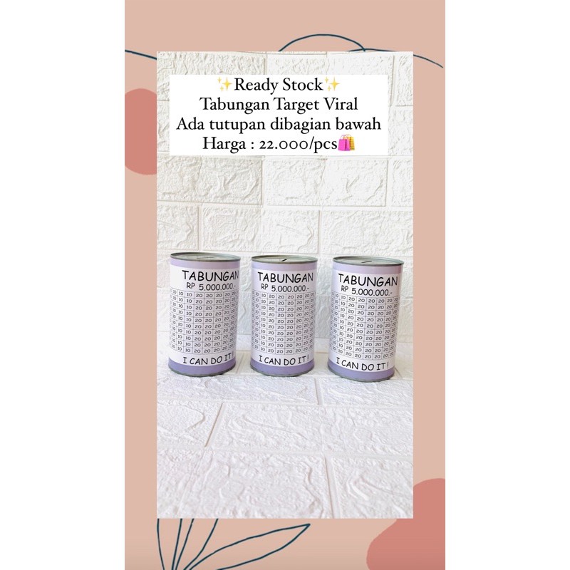 Jual TABUNGAN TARGET TABUNGAN VIRAL | Shopee Indonesia