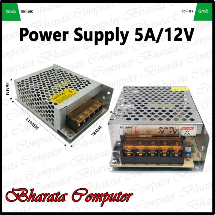 Jual Power Supply 5A 12V Berkualitas Internal PSU Jaring 12Volt 5Ampere | Shopee Indonesia