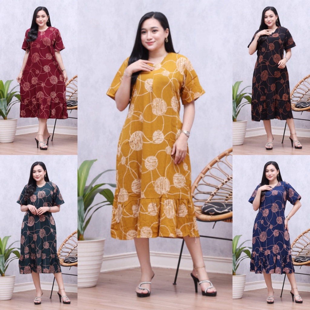 Jual Daster kekinian daster busui resleting depan daster rufle | Shopee ...