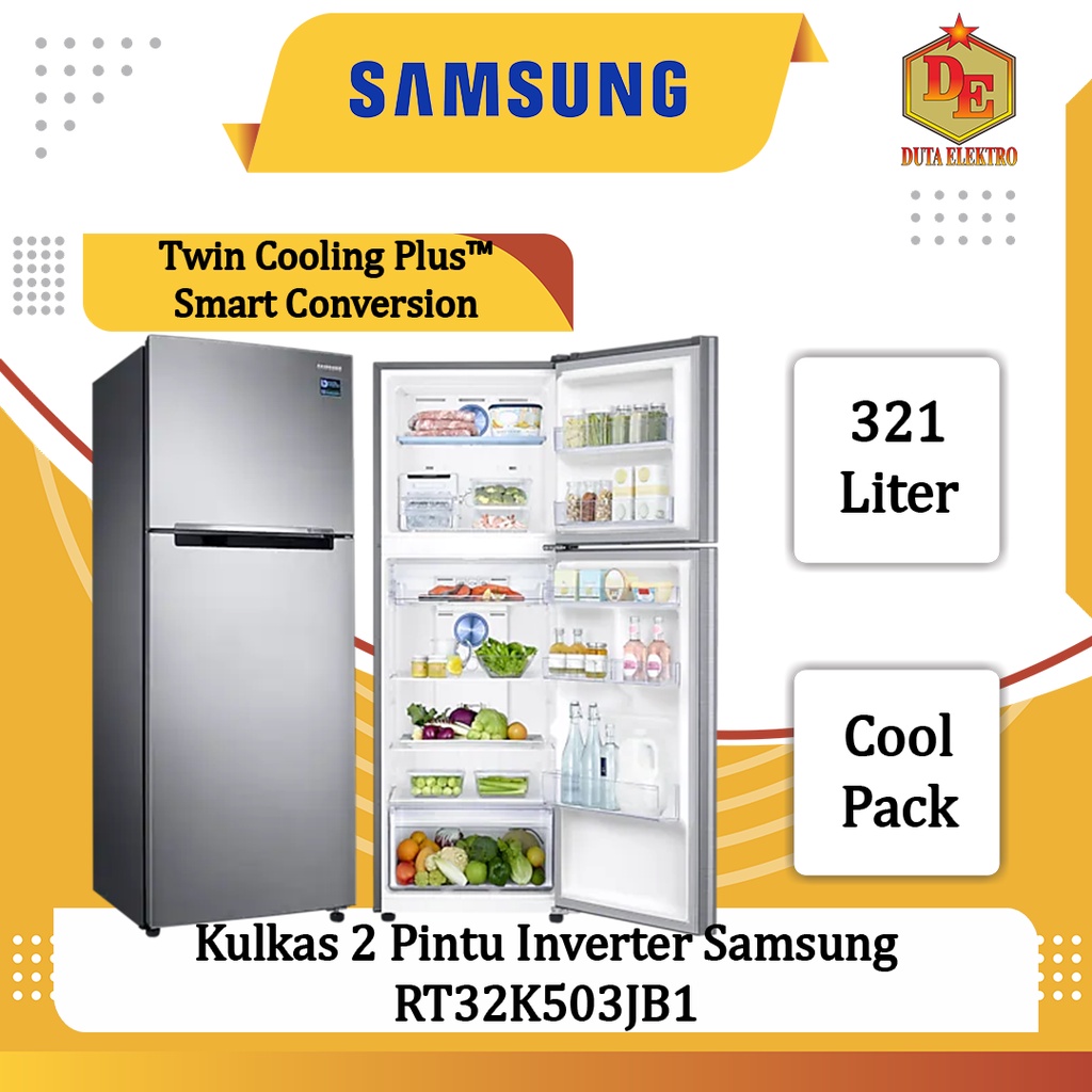 Jual Kulkas 2 Pintu Inverter Samsung RT32K503JB1 | Shopee Indonesia