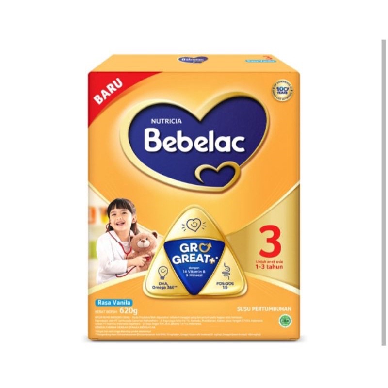 Jual NEW! BEBELAC 3 VANILA/MADU 620gr KEMASAN BARU!!SUSU FORMULA ...