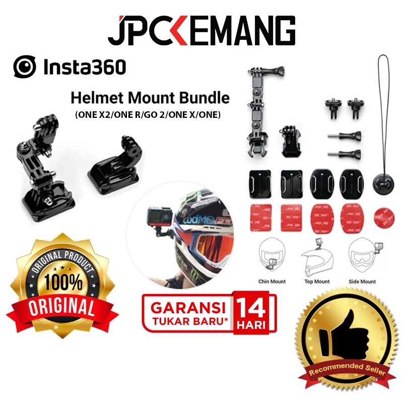 Jual Insta360 Helmet Mount Bundle for Insta 360 Action Camera Original ...
