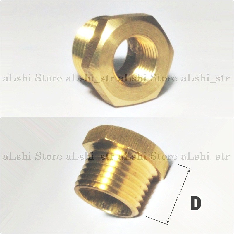 Jual Reducer Verlop Ring Socket Drat Luar x Dalam 1/2"x 1/4"x3/8"inch Kuningan | Shopee Indonesia