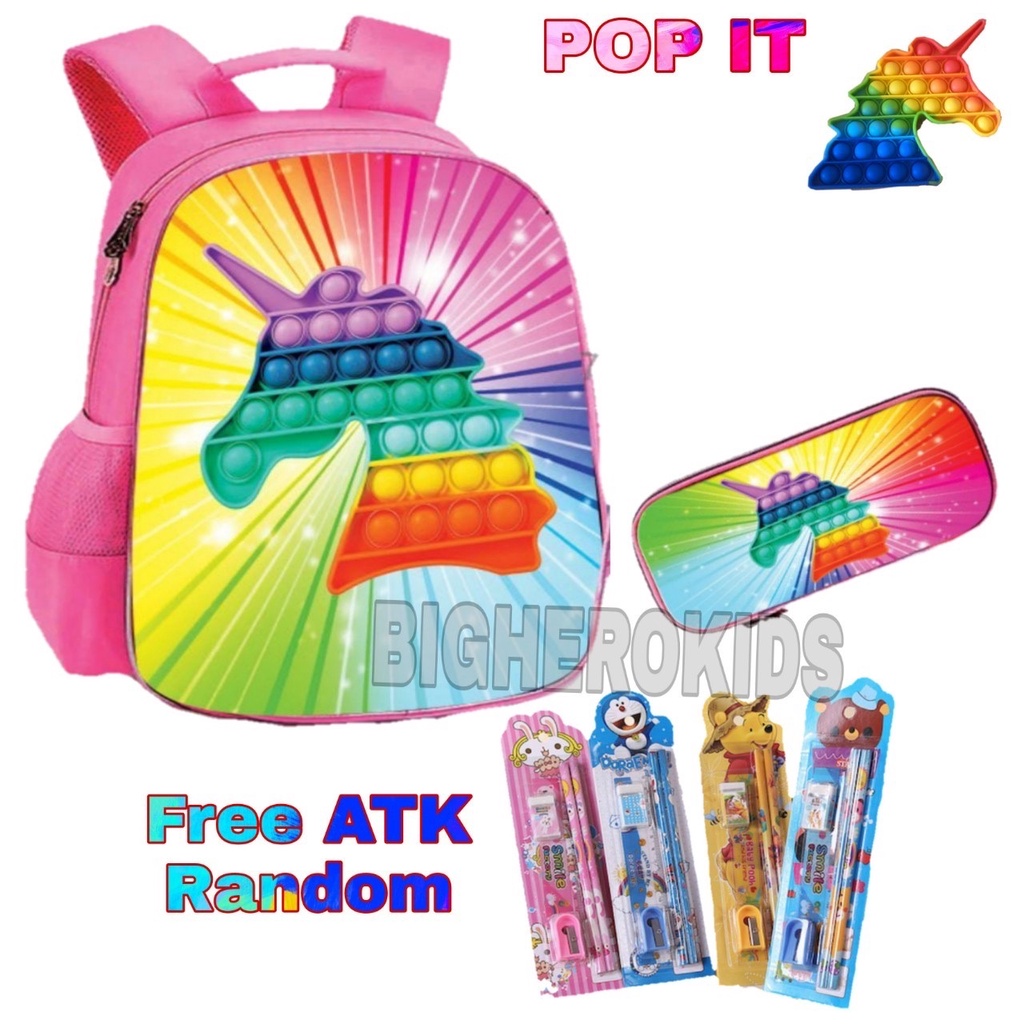 Jual Tas Printing Pop It/Ransel Anak Printing Pop It/ Tas Sekolah Anak ...
