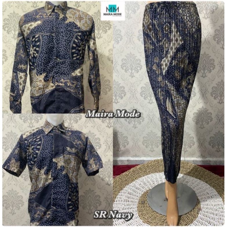 Jual Permata Olshop / Couple Batik Modern / Couple Baju Lamaran / Baju Kondangan Serimpit Rok ...
