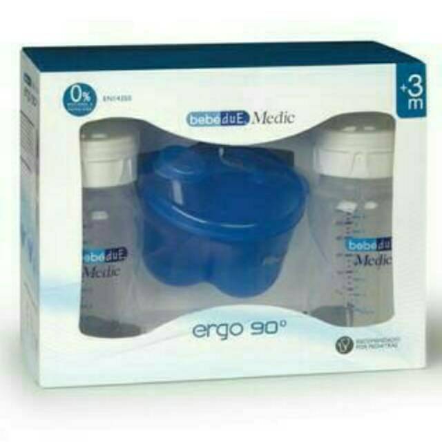 Jual Bebedue Ergo Medic set (2x @240ml bottle + 1 milk powder container) | Shopee Indonesia