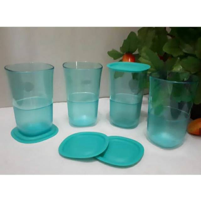 Jual PROMO Tupperware Classy Crystalline Glass High 4pcs PROMO ...