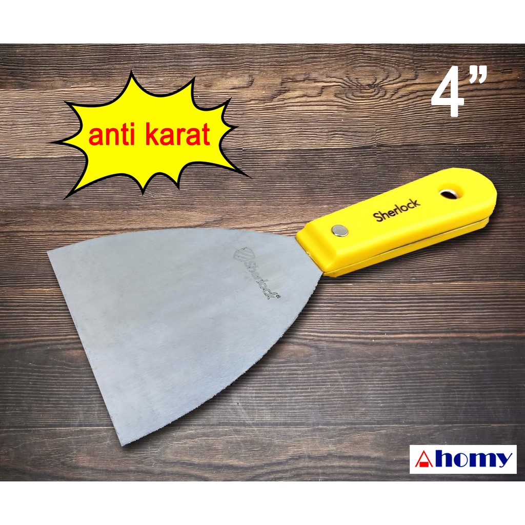 Jual kape skrap gagang plastik 4” sherlock sekrap scrap kape stainless ...