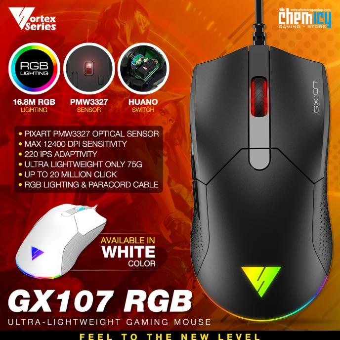 Jual Vortex Gx107 Rgb Ultra-Lightweight Gaming Mouse | Shopee Indonesia