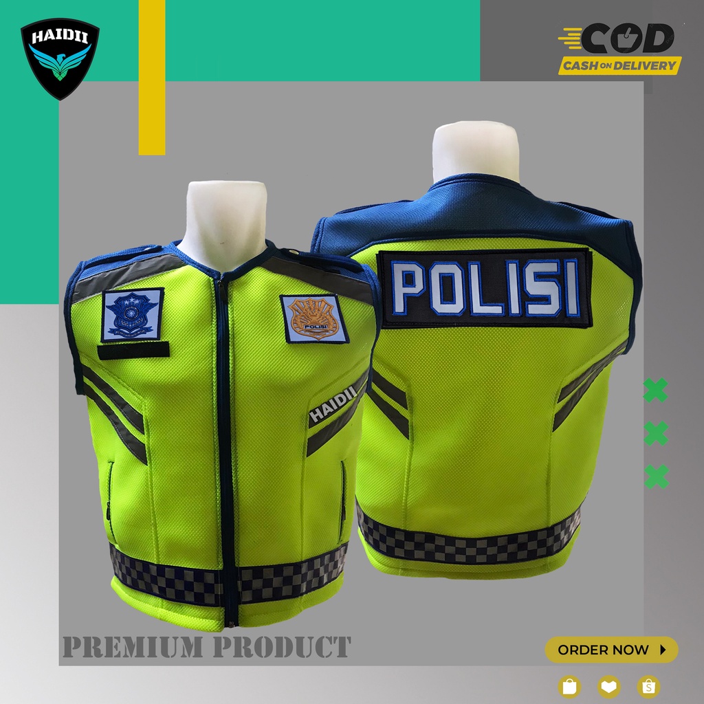 Jual Rompi Polisi Marka / Rompi Lantas / Rompi Hijau Stabilo ...